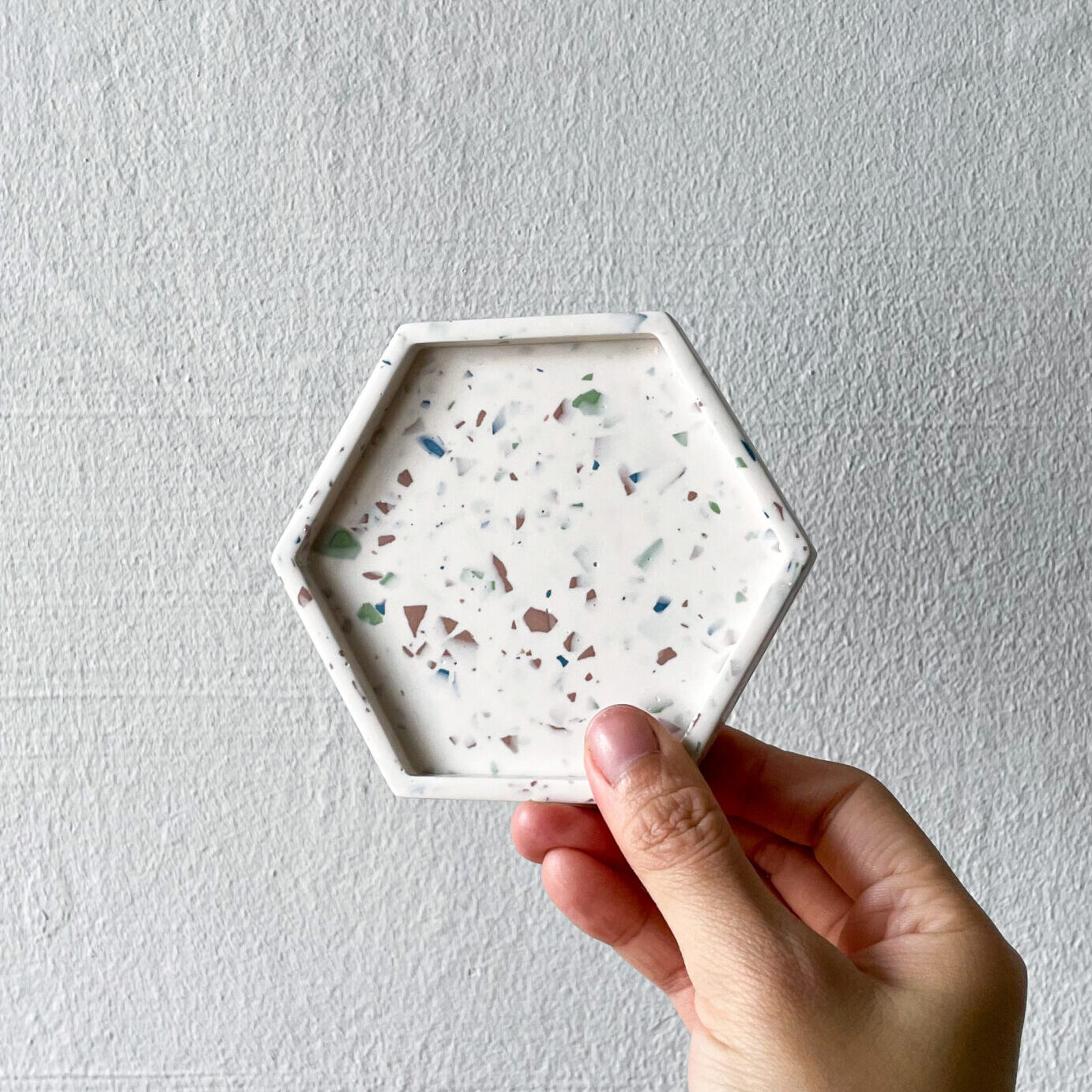 Hexagon Coaster (Terrazzo) – Jhoou Studio