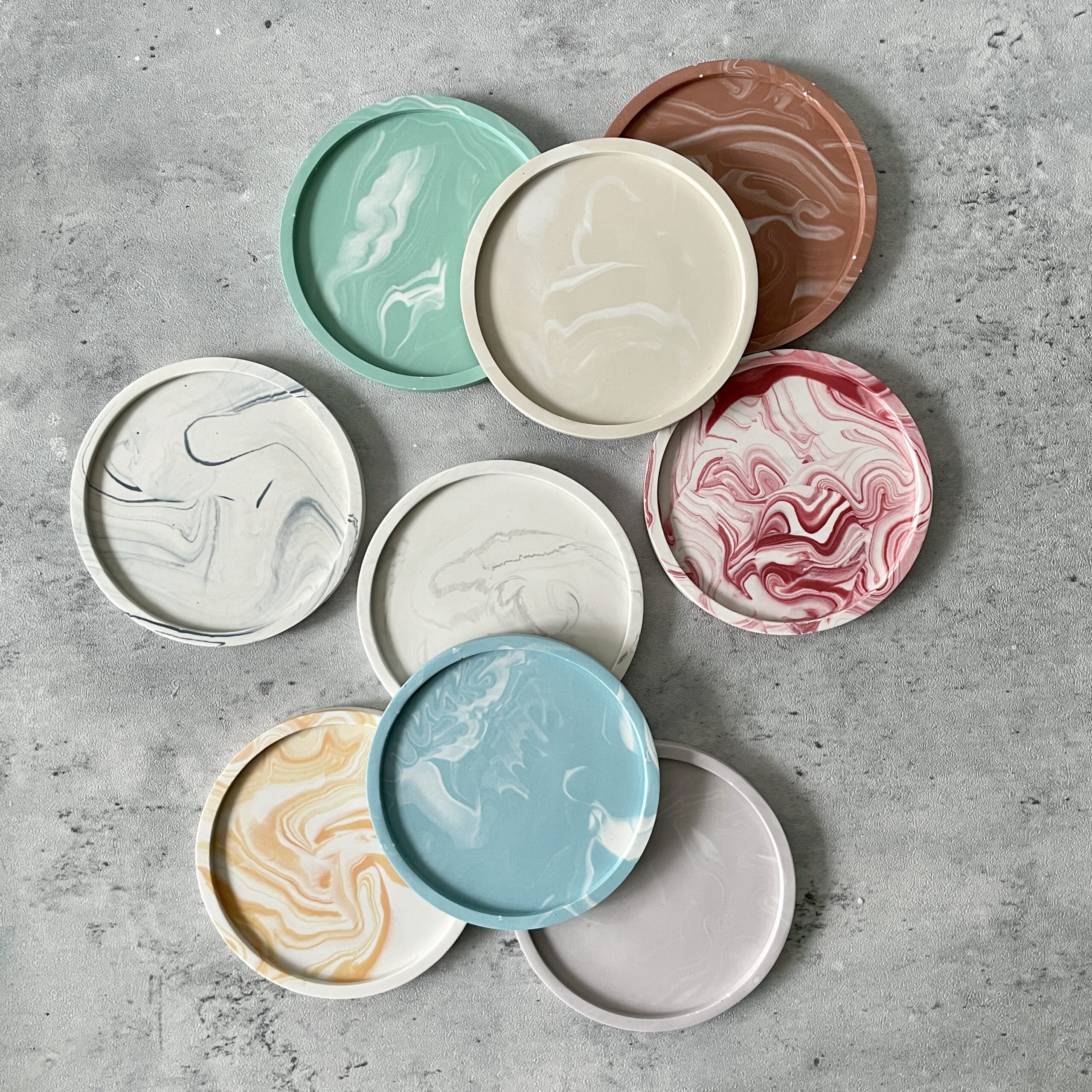 Round Coaster (Marble) – Jhoou Studio